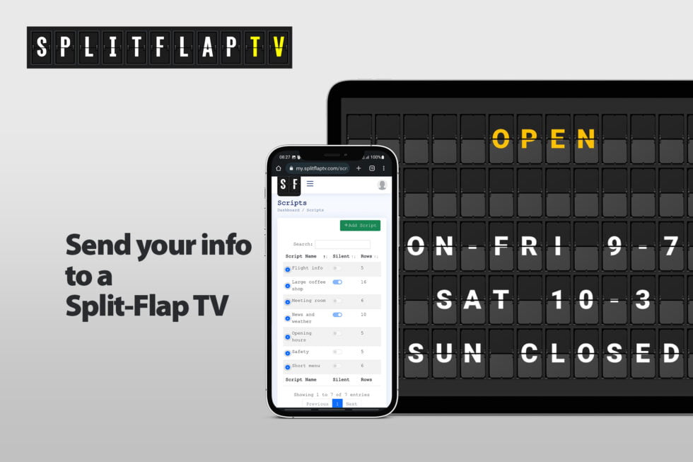 Split-Flaps for Bars - Split Flap TV