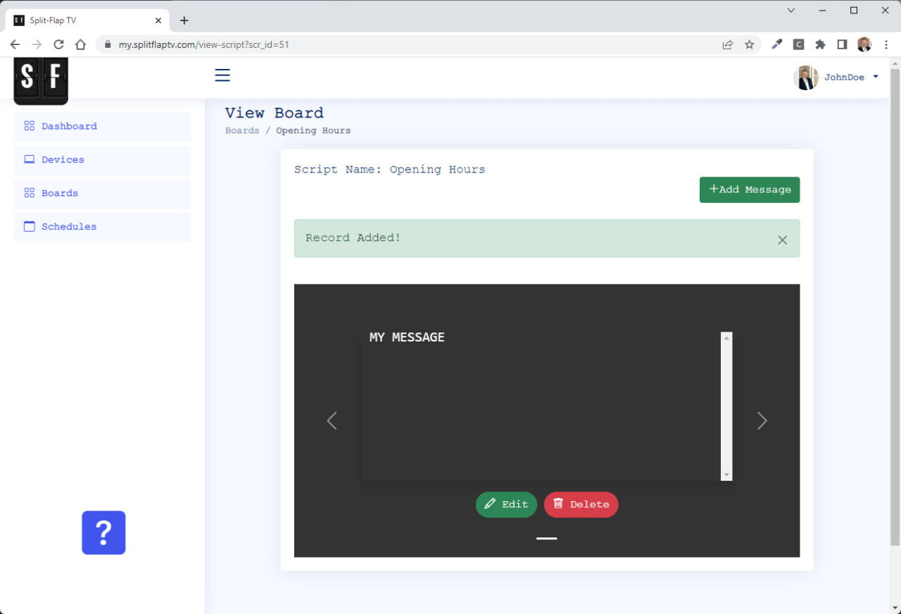 Creating Boards - Split Flap TV